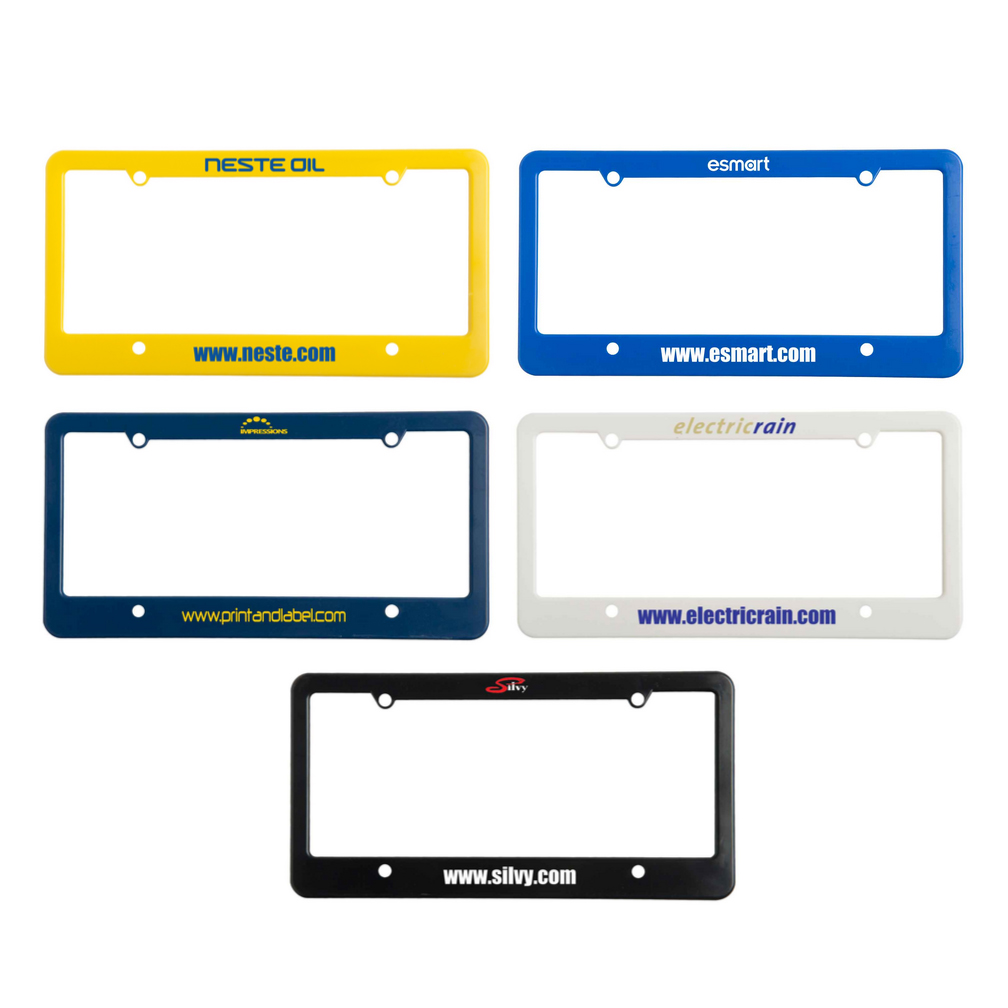 Custom Imprinted License Plate Frames - 4 Hole Top Bottom