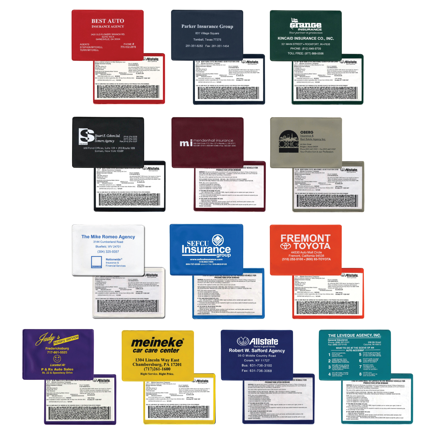 Custom Printed Wallet Size Insurance Holder