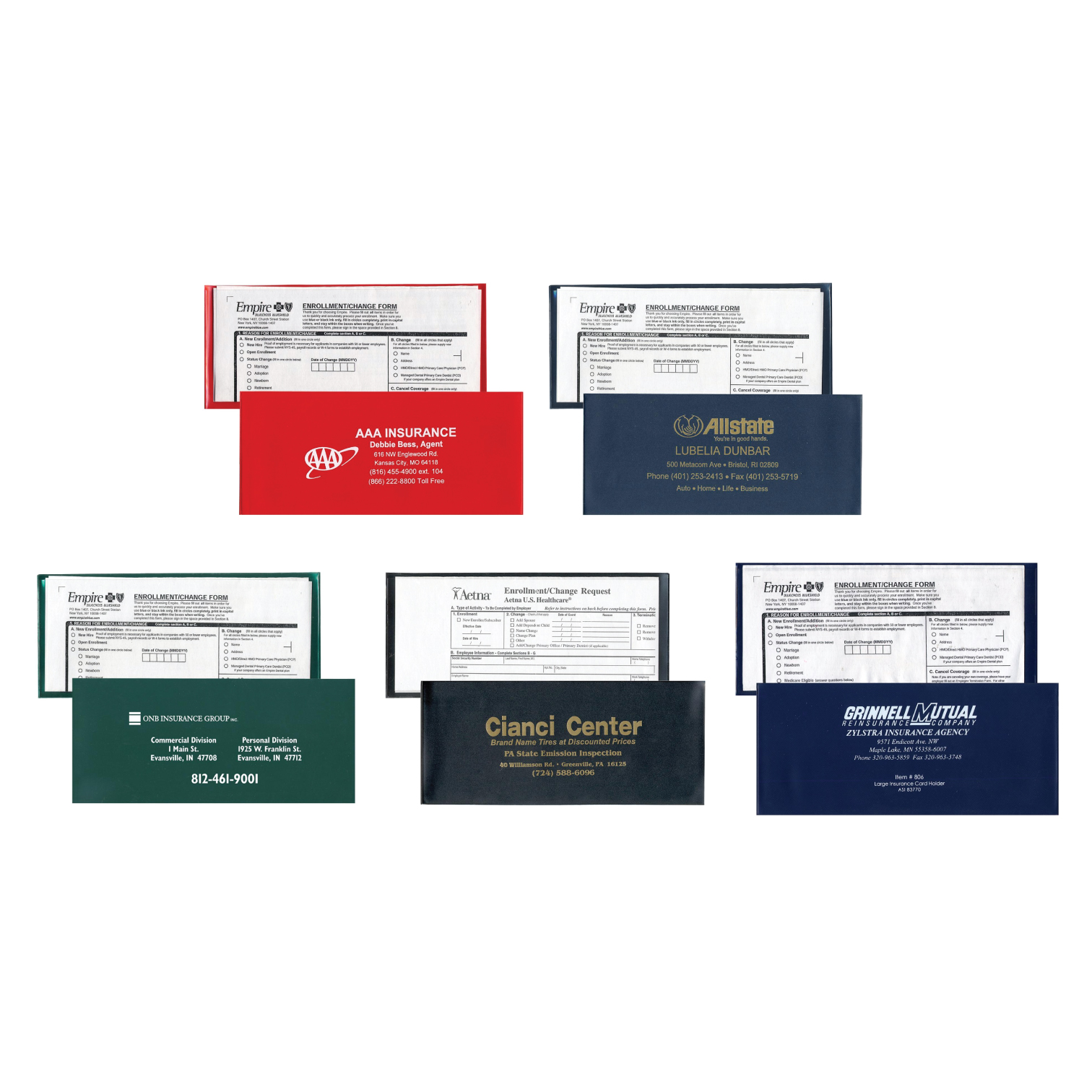 Customized Large Insurance Card Holder