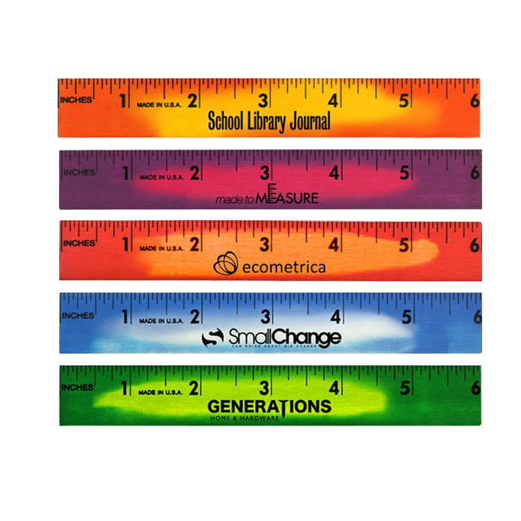 Custom Printed 6" Mini Mood Changing Wood Ruler