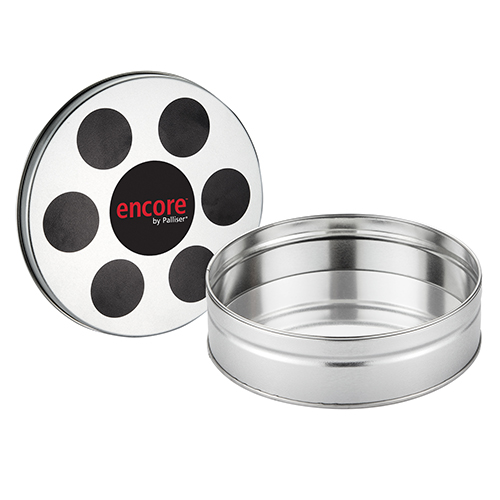 Custom Printed Small Film Reel Tin with Fill Options