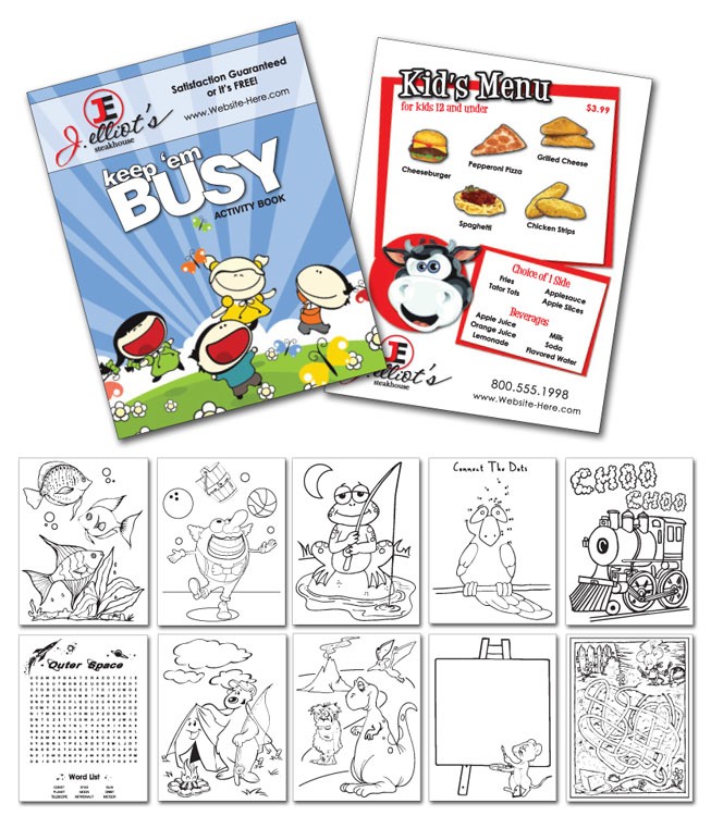 Promotional Custom 8.5" x 11" Coloring Book