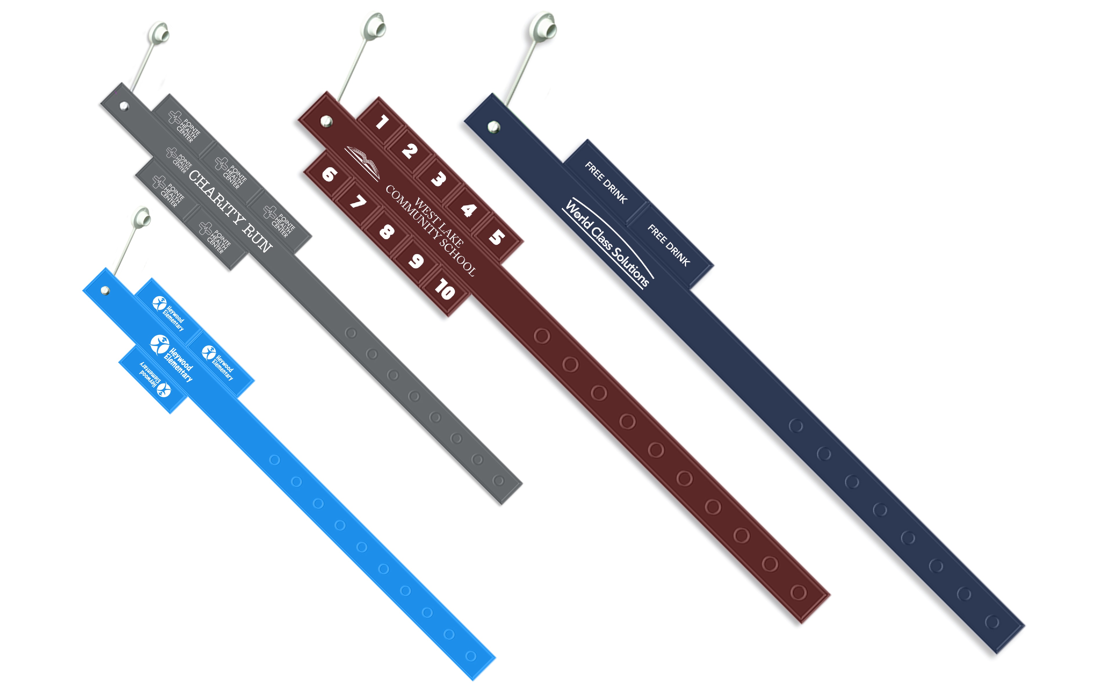 Promotional Vinyl Tab Wrist Bands