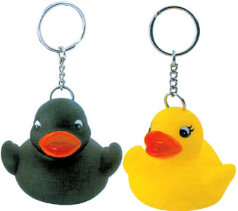 Mini Classic Rubber Ducky Keychain with Logo