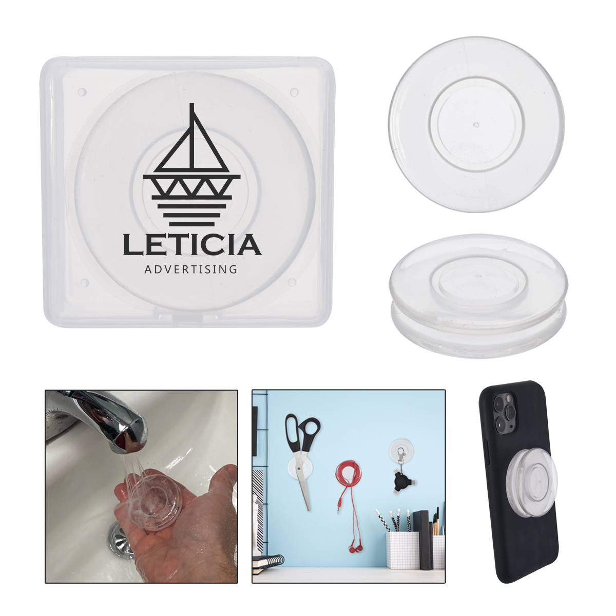 Custom Printed Universal Suction Cup in Case