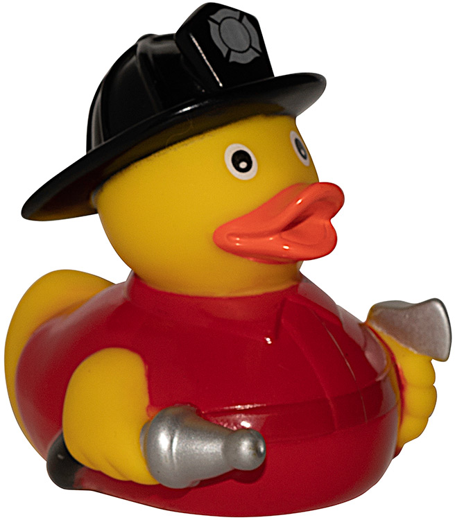 Promotional Fireman Rubber Duckie