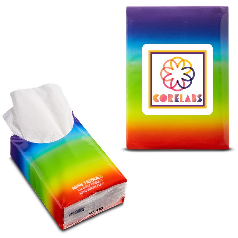 Promotional Rainbow Mini Tissue Packet