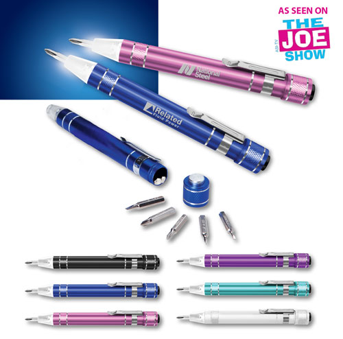 Custom Printed Aluminum Screwdriver with Flashlight