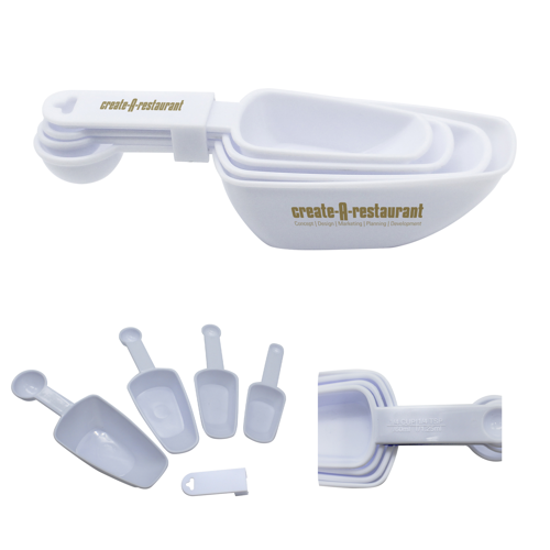 Promotional Measuring Cup Set with Measuring Spoons and imprint
