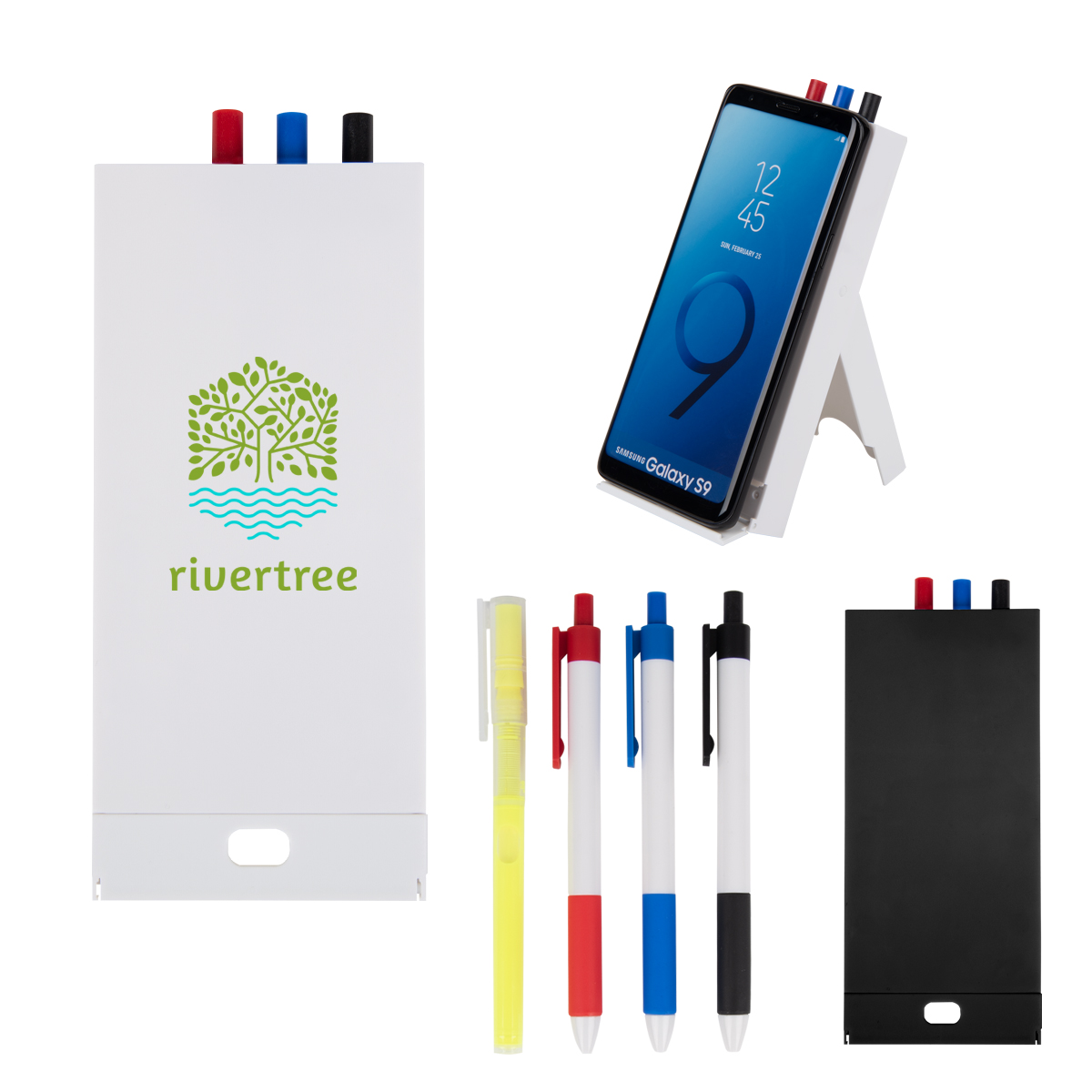 Desktop Organizer Phone Standwith Logo