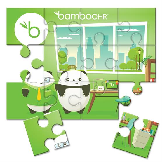 8 x 6 Bamboo jigsaw Puzzle with Logo