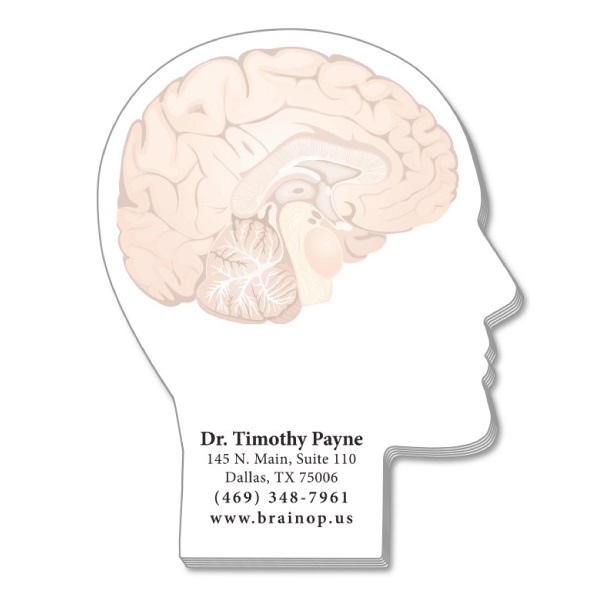 Custom Printed 25 Sheet Face Profile Sticky Note (3.4x4.3)