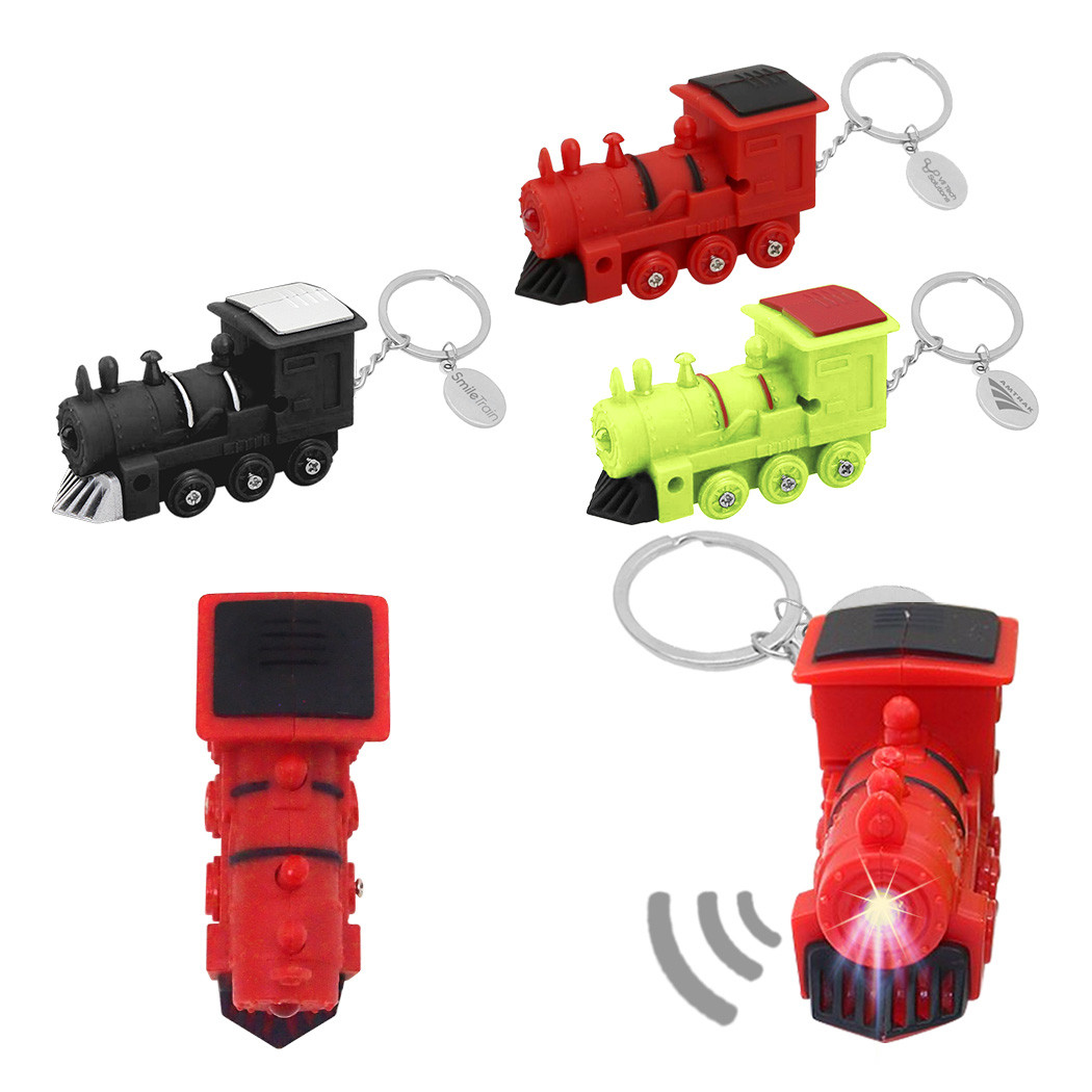 Custom Printed LED Train Keychain