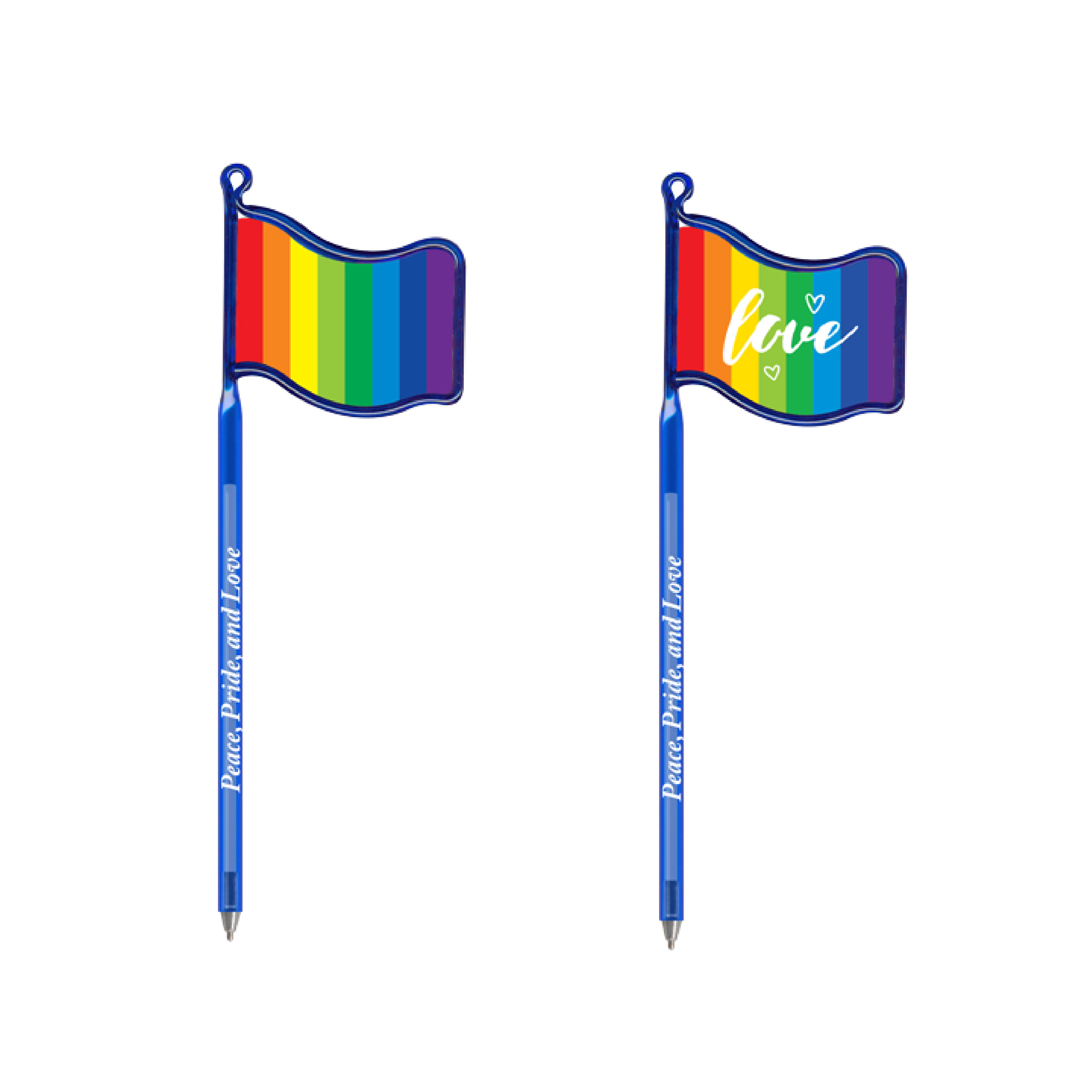 Promotional Rainbow Flag Shaped Bent Pen