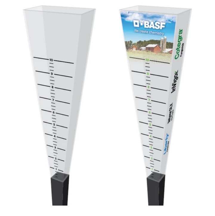 Full Color Plastic Jumbo Rain Gaugewith Logo