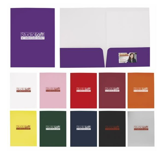 Lawson Gloss Paper Folderwith Logo