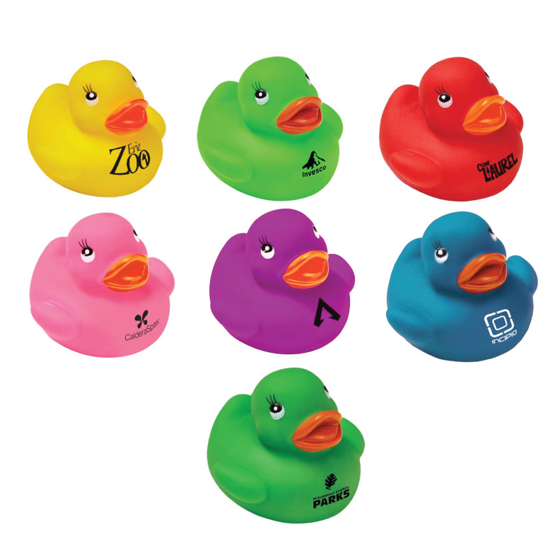 Custom Printed Mini Colored Rubber Ducks