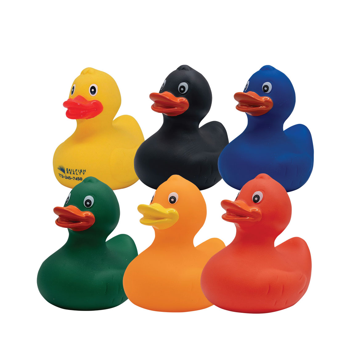 Custom Imprinted 3.5" Colorful Rubber Duck