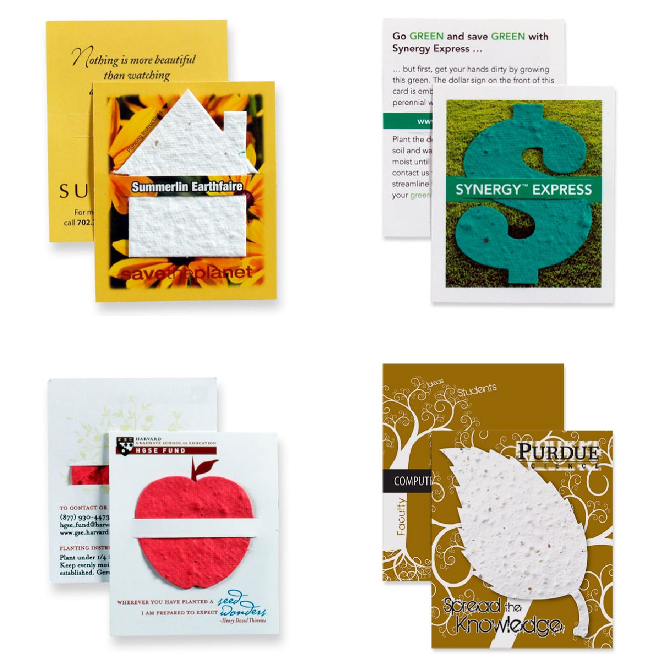 Seed Paper Shape Mini Gift Card with Logo