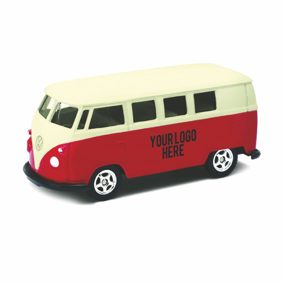 Die Cast 1966 Volkswagen Samba Bus with Logo