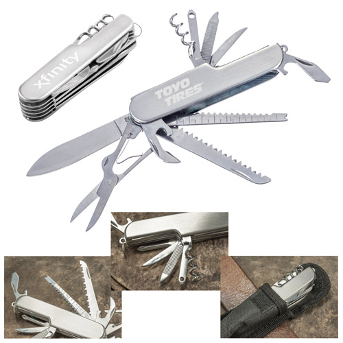 Multi-Function 14-in-1 Stainless Steel Knife with Logo