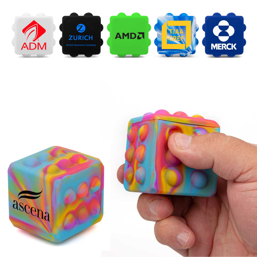 Custom Printed Bubble Popper Cube