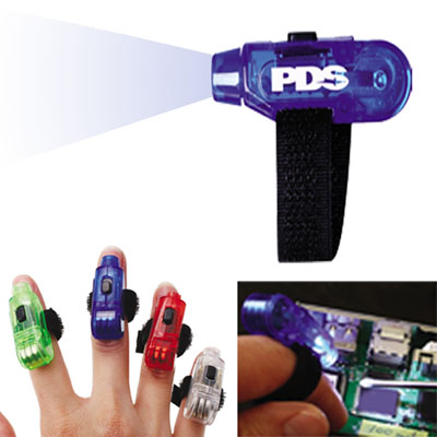 Promotional Fingertip Flashlight With Velcro Strap