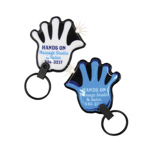 Custom Printed Hand Shaped Soft Touch Key Tag Light