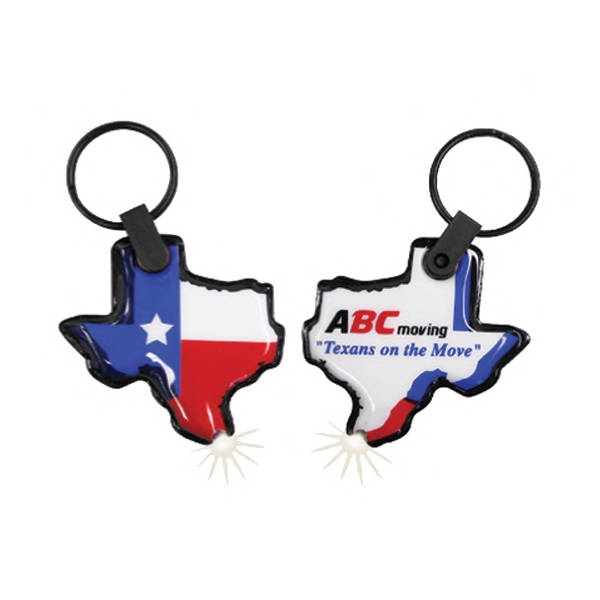 Custom Printed Texas Shaped Key Tag Light