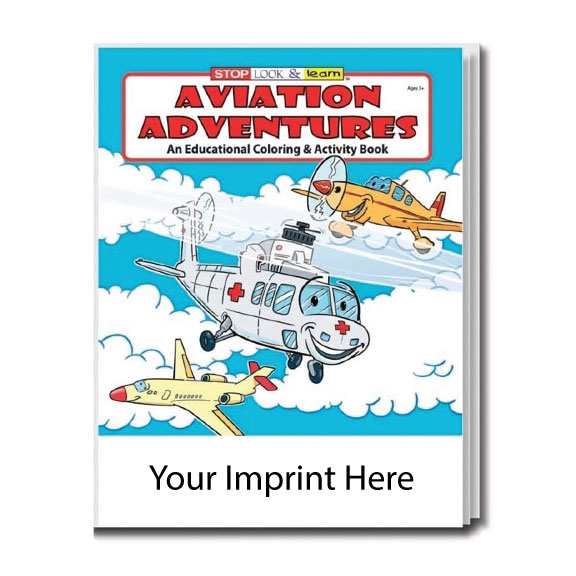 Custom Printed "Aviation Adventures" Coloring Book