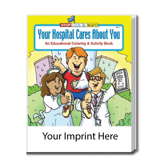 Custom Printed "Your Hospital Cares About You" Coloring Book
