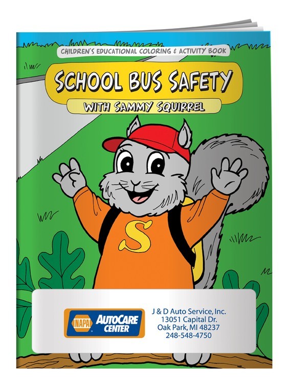 Promotional School Bus Safety Coloring Book