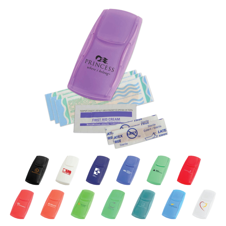 InstaCare First Aid Kit/Reusable Bandage Holder with Logo