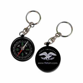 Promotional Compass Keychain