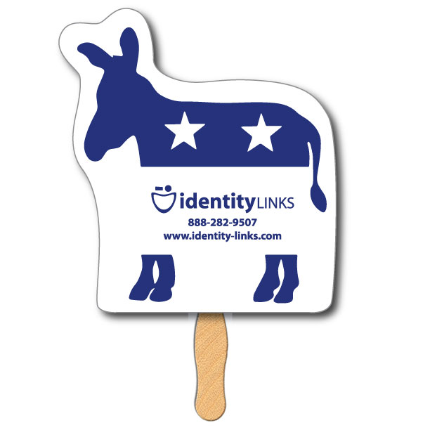 Custom Donkey Shaped Hand Fan with Logo