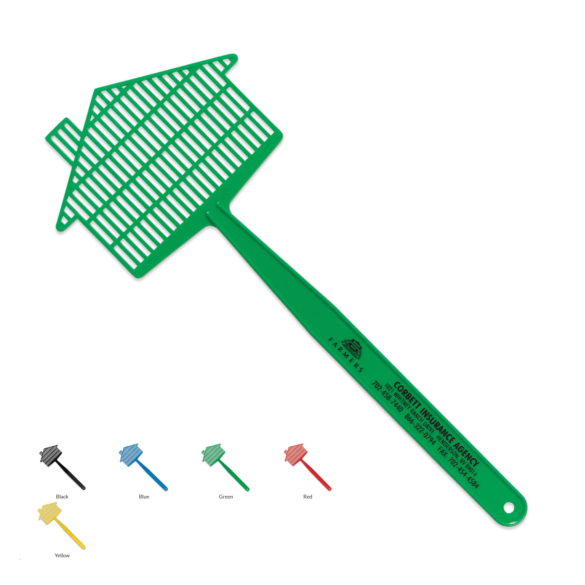 Custom Printed Medium House Shaped Fly Swatter
