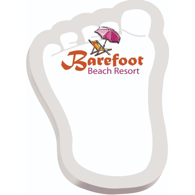 Custom Printed Foot Shaped Sticky Note Pad