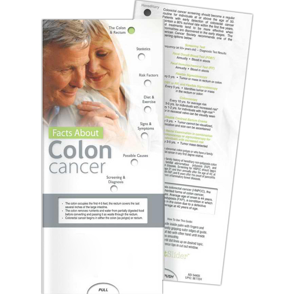 Promotional Facts On Colon Cancer Pocket Slide Chart