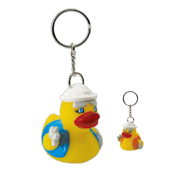 Safety Rubber Duck Keychainwith Imprint