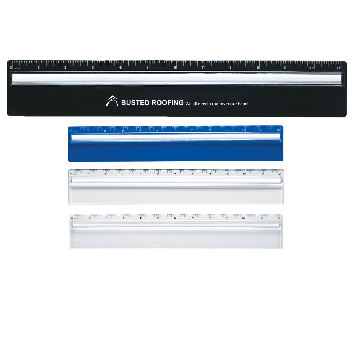 Promotional Plastic 12 inch Ruler With Magnifying Glass
