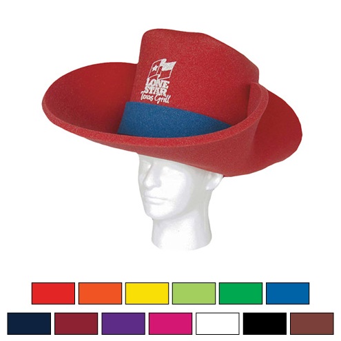 Promotional Logo 30 Gallon Cowboy Foam Hats