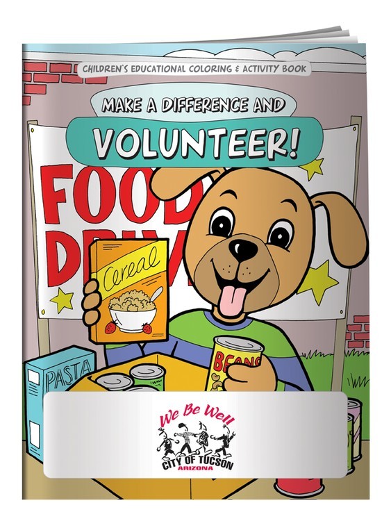 Promotional Make A Difference And Volunteer Coloring Book