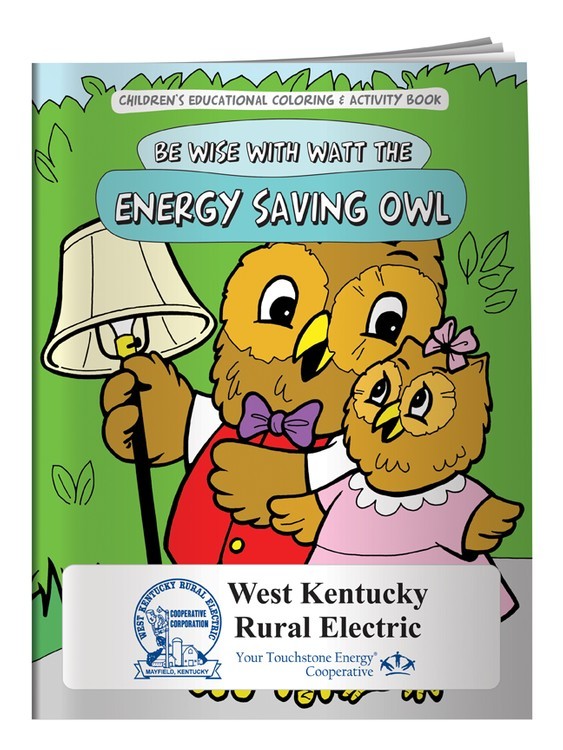 Promotional Energy Saving Owl Coloring Book