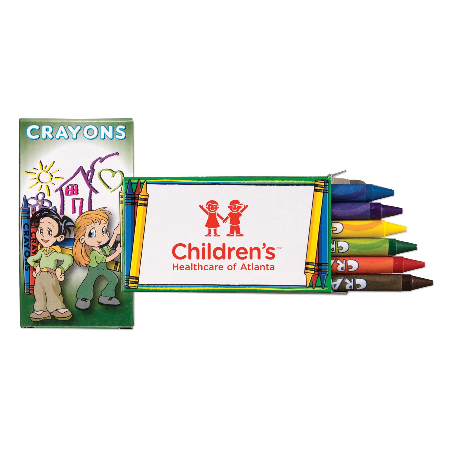 Custom Printed 6 Pack Crayon Box