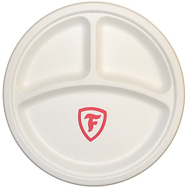 Custom Printed 3 Compartment Paper Plate