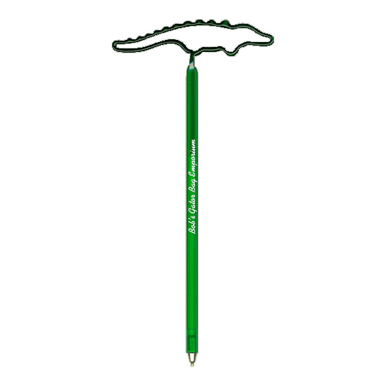 Custom Printed Alligator Shaped Bent Pen