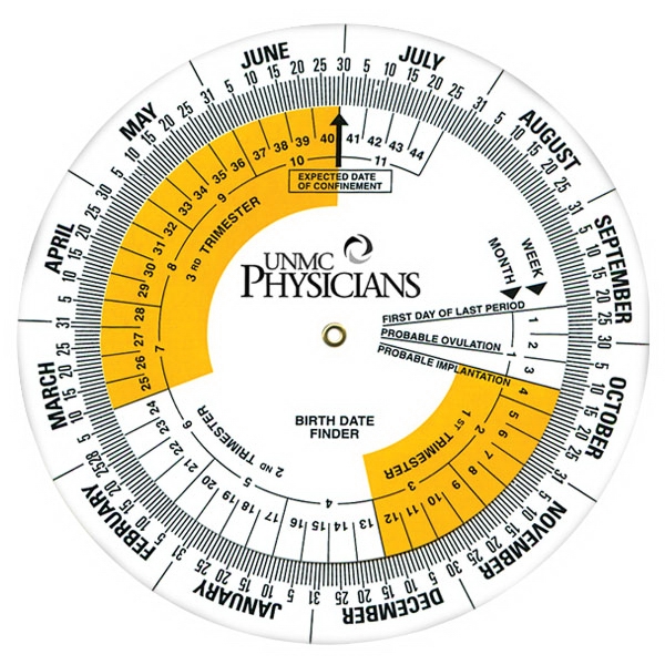Promotional Pregnancy and Gestation Birth Calulator Calendar