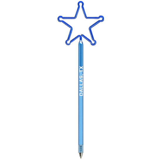 Promotional Sheriff Star Shaped Bent Pen