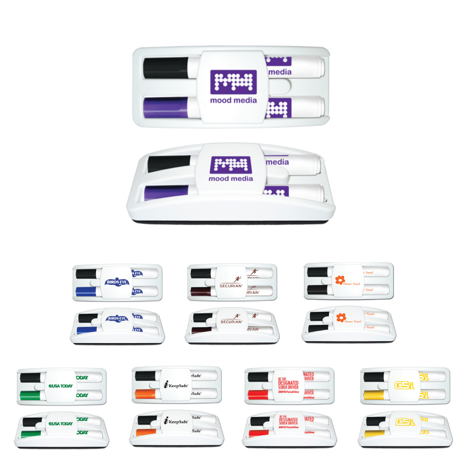 Imprinted Dry Erase Marker And Eraser Combo