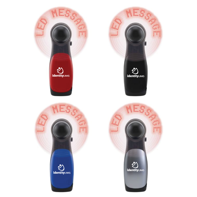 Promotional Deluxe Light Up Message Fan